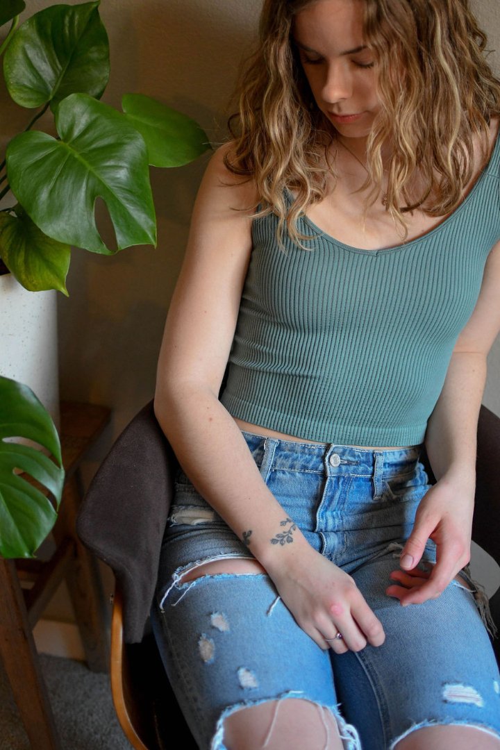 Demi Tank in Sage | Stevie + Alice