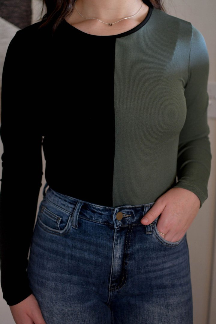 Fiona Color Block Bodysuit | Stevie + Alice