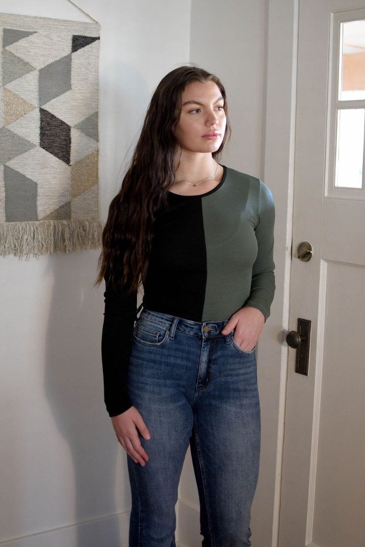 Fiona Color Block Bodysuit | Stevie + Alice