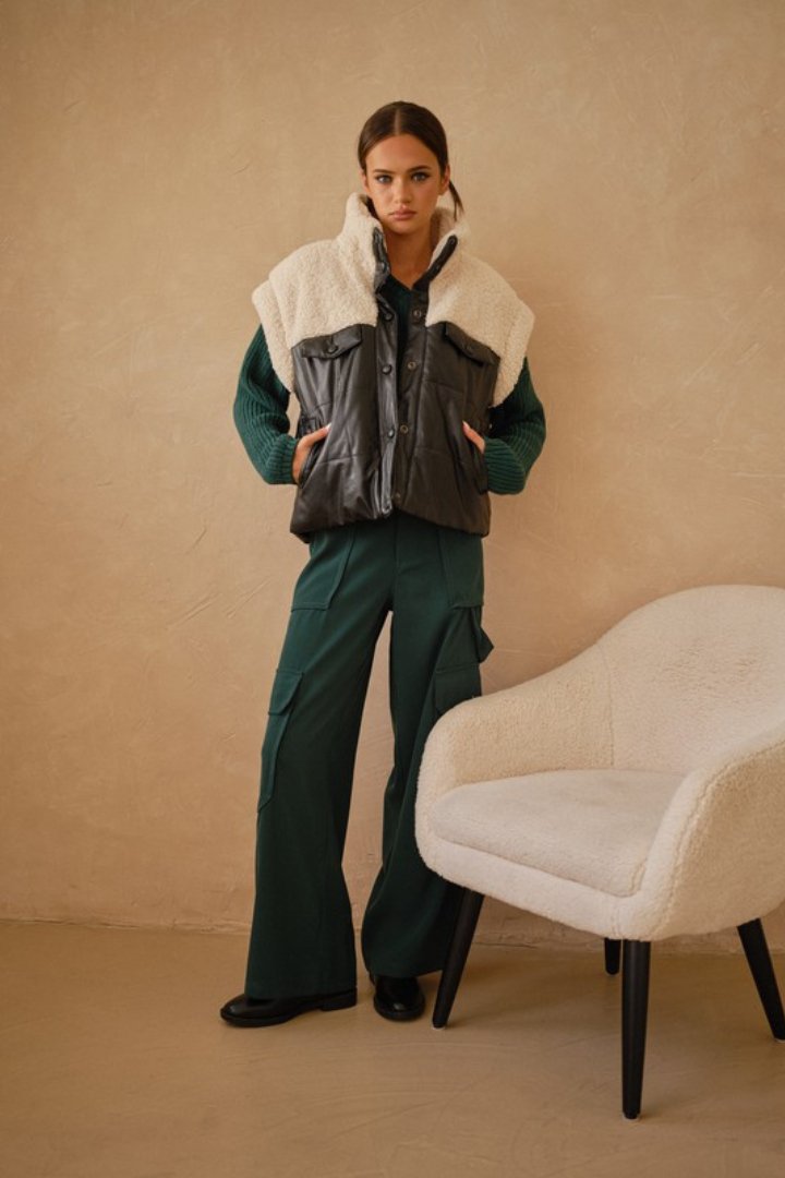 Greta Sherpa Vest | Stevie + Alice