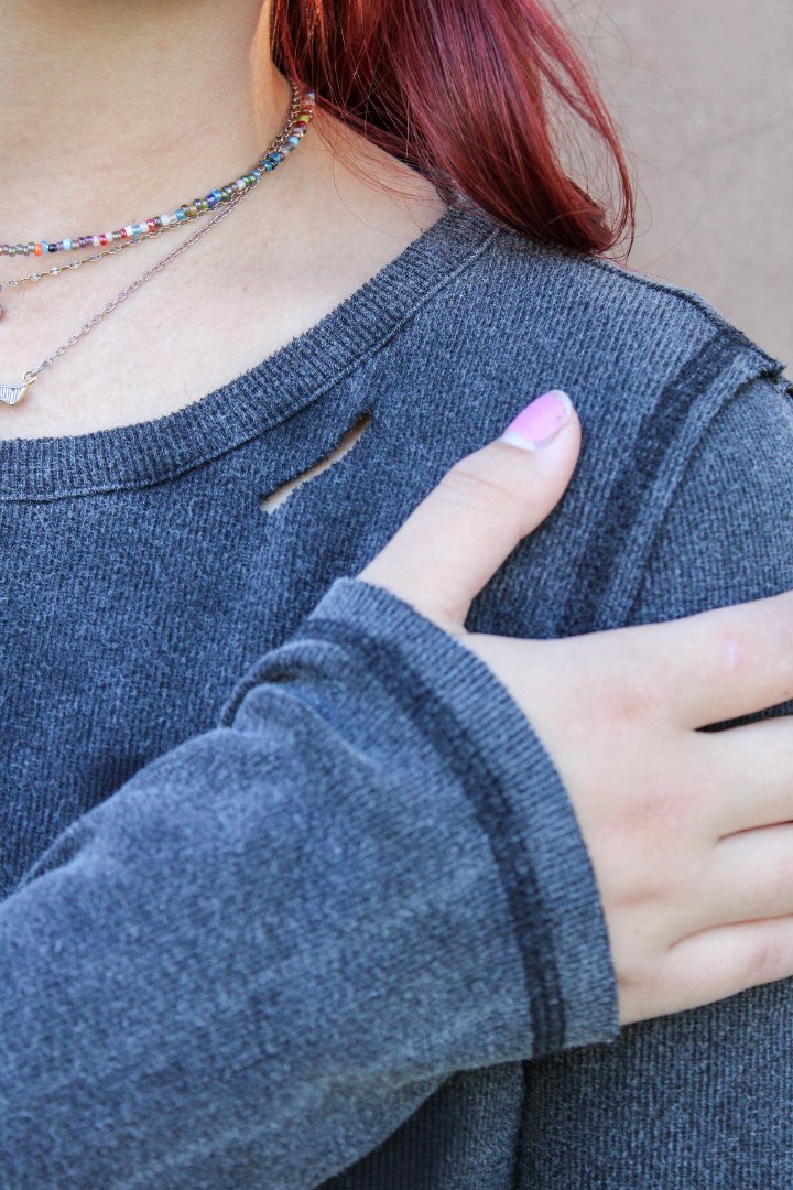 Tatum Distressed Top | Stevie + Alice